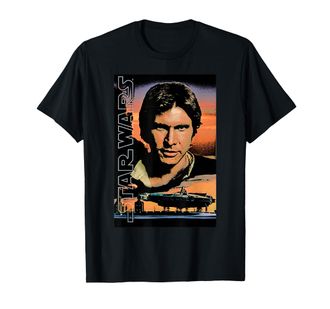 Star Wars Han Solo Millennium Falcon Retro Poster T-Shirt T-Shirt