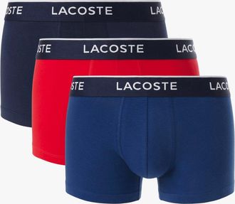 Lacoste Lot de 3 boxers en coton m&eacute;lang&eacute;