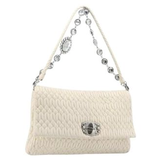 Miu Miu Sac &agrave; bandouli&egrave;re Pre-owned - Femme - Pre-owned - Blanc - Taille: ONE Size