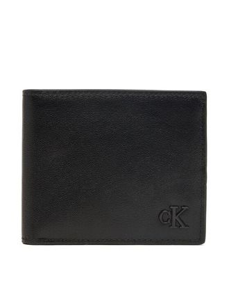Calvin Klein Geldb&ouml;rse Bold Ck Suede Billfold W/ Coin LV04D1365G Schwarz