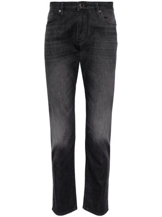 Emporio Armani jean slim à taille mi-haute - Bleu