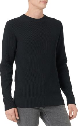 Jack & Jones Jack & Jones Mens JPRPERFECT Knit Crew Neck SN Pullover, Black, XL