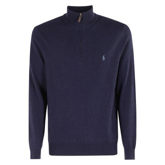 Polo Ralph Lauren Wollpullover mit halbem Rei&szlig;verschluss - - Knitwear - Herren - Blau - S
