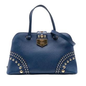 Prada Pre-owned Vintage Leder Handtasche - - Pre-owned - Damen - Blau - ONE SIZE