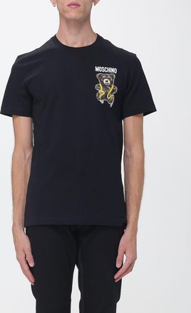 Moschino Rundhals-T-Shirt von aus Baumwolle mit Logo- und Teddyb&auml;r-Druck