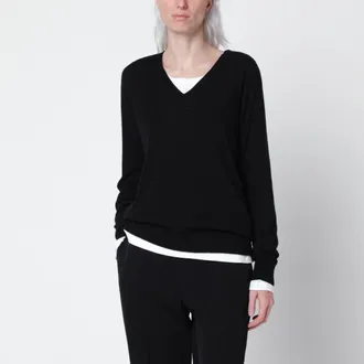 The Row Phora Pullover schwarz aus Kaschmir