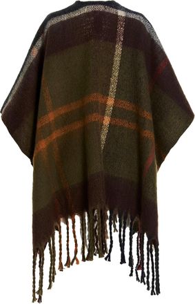 Barbour Boucle Check Print Cape - Black