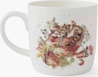 Wrendale Designs Royal Worcester Wrendale Deigns Sleeping on The Job Mug en c&eacute;ramique pour chien et chat 0,3 l