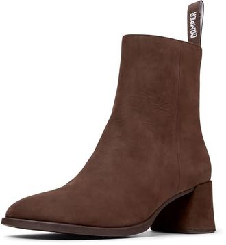 Camper Femme Kora K400798 Bottines zippées, Marron foncé 002, 40 EU