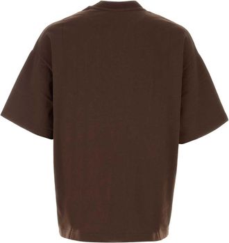 Casablanca Mens Brown Cotton Oversize T-Shirt Codedecivilisation Exterior: Organic Maglieria Sweater