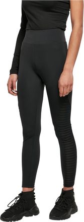 Urban Classics Damen Leggings Ladies Highwaist Biker Tech Mesh Leggings Black 5XL