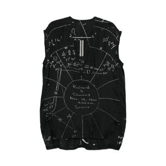 Rick Owens Top mit Grafikprint - - Tops - Herren - Schwarzk - M