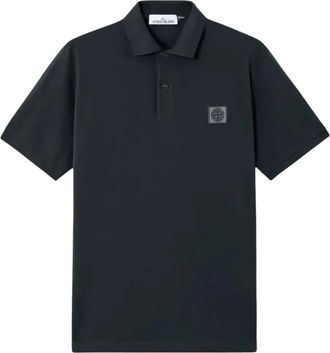 Stone Island Homme, Tops, Bleu, Taille: L Polo en Piqu&eacute; de Coton 50/2