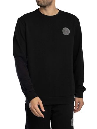 Emporio Armani Sweatshirt Mit Logo-Patch, Schwarz