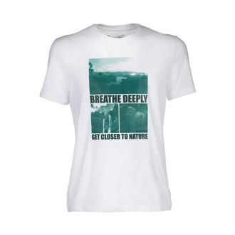 Dirk Bikkembergs Homme, Tops, Blanc, Taille: S T-shirt imprim&eacute;