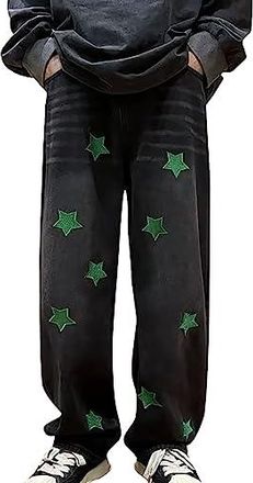 Generic Jean tendance pour homme avec poches, coupe confortable pour le printemps et lhiver, pantalon décontracté dactivités de plein air, Noir, XXL