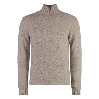 Malo Heather Cashmere Turtleneck Sweater - - Knitwear - Herren - Beige - XL