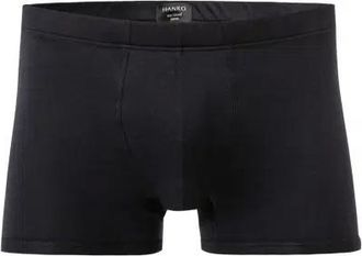 Hanro Herren Trunk schwarz Baumwolle unifarben