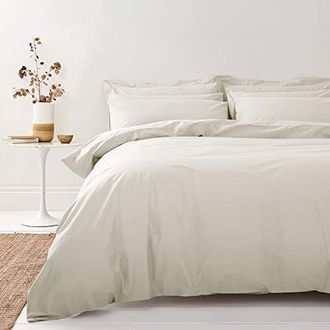 bianca Bettwäsche-Set, Bio-Baumwolle, Fadenzahl 200, für Super-King-Size-Betten, Natur