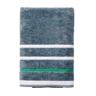 Benetton Benetton Badetuch, 70 x 140 cm, 450 g/m&sup2;, 100% Baumwolle, dunkelblau mit neutralen Streifen