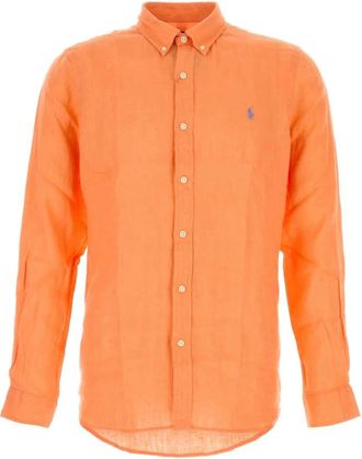 Polo Ralph Lauren Homme, Chemises, Orange, Taille: S Linen Shirt