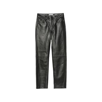 Blaz&eacute; Milano Lederhose - - Trousers - Damen - Schwarzk - S