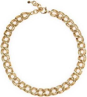 Au Printemps Paris Collier double cha&icirc;ne