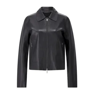 Milestone Femme, Vestes, Noir, Taille: 46 FR Leather Vestes