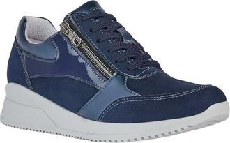 Geox Femme D Haleney A Plate-Forme, Bleu Marine, 36 EU