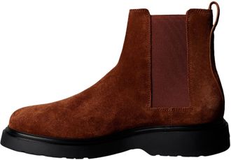 Calvin Klein Herren Chelsea Boots Combat aus Wildleder, Braun (Sorrel Horse/Black), 43