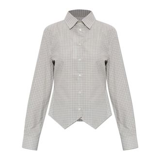 Maison Margiela Femme, Blouses et Chemises, Gris, Taille: 34 FR Chemise &agrave; carreaux