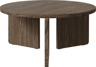 Selsey Couchtisch Wohnzimmertisch Beistelltisch Kaffeetisch Rund 85 cm Sofatisch Wisconsin Walnuss Preffines