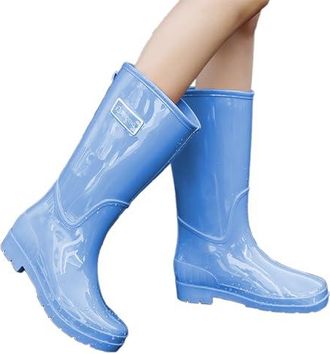 Generic Bottes pluie pour femme imperm&eacute;ables antid&eacute;rapantes enfiler Chaussures en caoutchouc unisexes Compris la Semelle int&eacute;rieure Isolation thermique hiver 