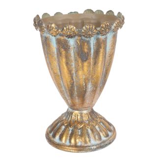Cabilock Blumentopf F&uuml;r Zuhause Eisen Vase Im Vintage-Stil K&uuml;nstliche Gold Gr&ouml;&szlig;e F&uuml;r Raumdekoration