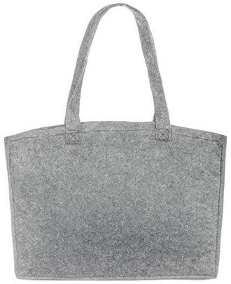 Brandsseller Sac à main en feutre pour femme - Environ 36 x 27 x 6 cm, gris, 35x27x6cm | 5,5 L
