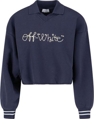 Off-white Pull Col Rond - Bleu