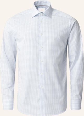 Eton Hemd Baumwolle Piqu&eacute; Contemporary Fit blau