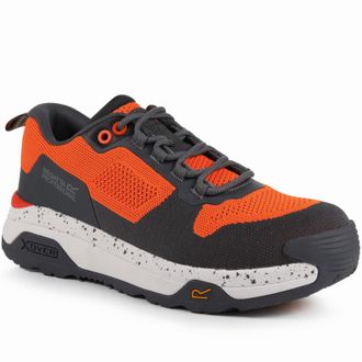 Regatta Herren Adults Crossfort Metal Free Safety Trainers with Deep Cushioned Soles-Perfect for Workwear and Casual Wear Brandschutzschuhe, Orange Grau, 45 E