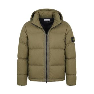 Stone Island Kapuzenjacke mit Polsterung - - Jackets - Herren - Gr&uuml;n - L
