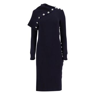 Paco Rabanne Knopfleiste Lange Kleid - - Dresses - Damen - Schwarzk - L