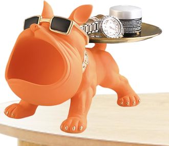 Generic Schlüsselaufbewahrungsschale, Tastenaufbewahrung, Cartoon Französische Bulldogge, Form Keys Bowl, Figur, Aufbewahrungsbox für Schmuck, Büro, große Kap