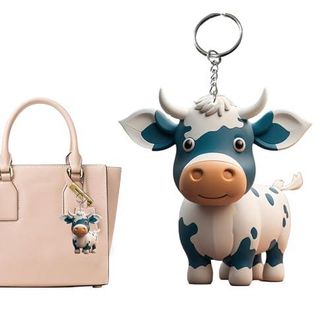 Generic Porte-cl&eacute;s vache des Highlands - pendentif en acrylique 2D de dessin anim&eacute; | D&eacute;coration color&eacute;e pour sacs d&eacute;cole, portefeuilles et t&eacute;l&eacute;phones | Adorab