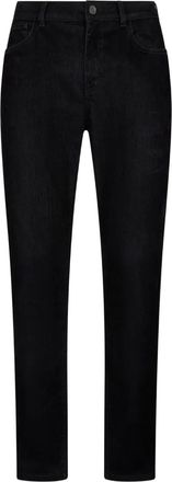 Roberto Cavalli jean à détail de logo - Noir