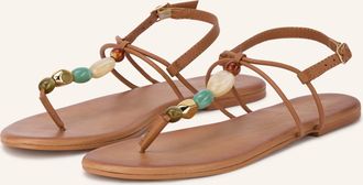 Inuovo Zehentrenner Mit Schmucksteinen beige