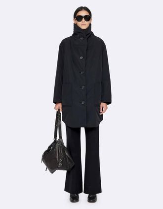 AllSaints Darcie Puffer in gewaschenem Schwarz