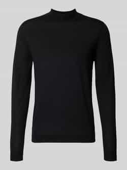 Roy Robson Slim Fit Strickpullover aus reiner Schurwolle mit Stehkragen