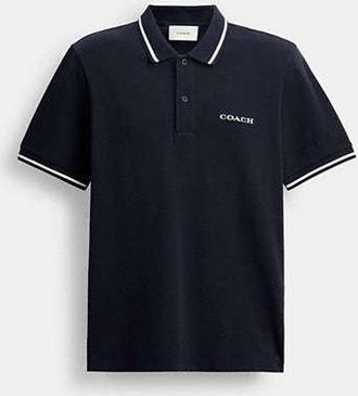 Coach Poloshirt Aus Biobaumwolle Mit Signature-Besatz