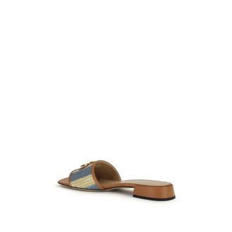 Valentino Garavani Womens Multicolor Viscose Flat Sandals