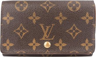 Louis Vuitton Portemonnaie - Louis Vuitton Canvas Monogram Tresor Wallet - Gr. unisize - in Braun - für Damen