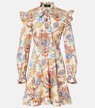 Etro Bedrucktes Minikleid aus Baumwolle